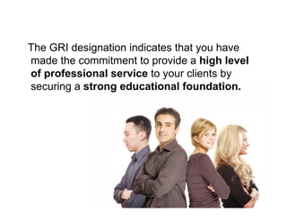 Graduate REALTOR Institute | PDF | Real Estate Industry | Industries