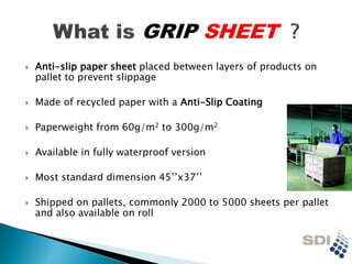 SDI Packaging - Grip Sheet | PDF