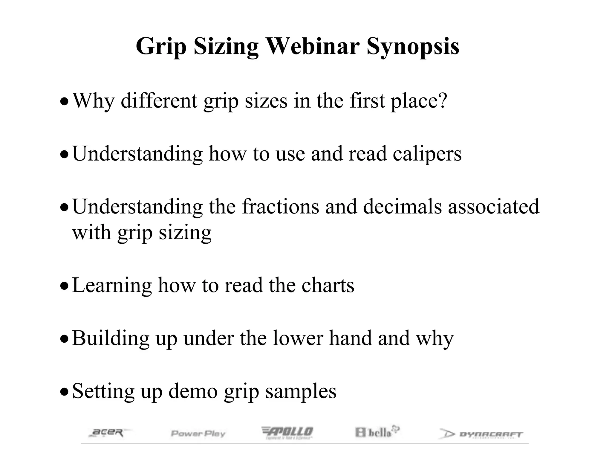 Golf Club Grip Sizing | PDF