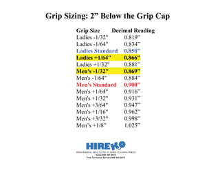 Golf Club Grip Sizing | PDF