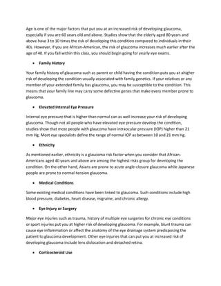 Glaucoma Stats and Facts | PDF | Eye and Vision Conditions | Diseases ...