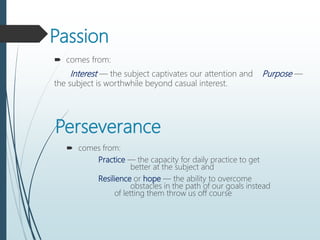 Grit and growth mindset | PPTX