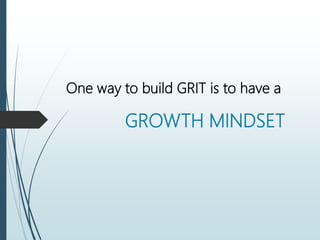 Grit and growth mindset | PPTX