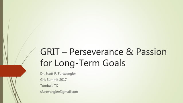 Grit and the Resonance Performance Model (RPM) | PPTX