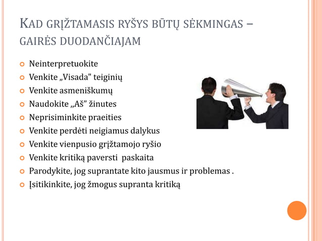 Griztamasis rysys | PPTX