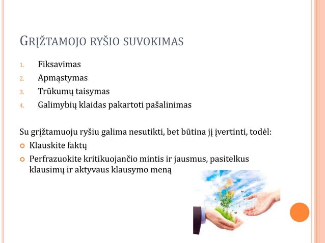 Griztamasis rysys | PPT