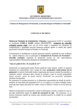 Grla mare (mh) comunicat de presa | DOC