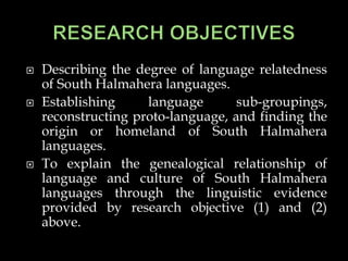 Genealogical Relationship of Language and Culture of South Halmahera ...