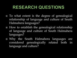 Genealogical Relationship of Language and Culture of South Halmahera ...