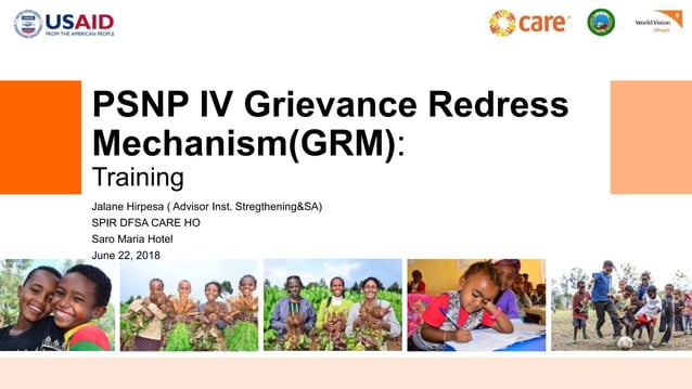 PSNP 4 Grievance redressing mechanism (GRM) | PPT