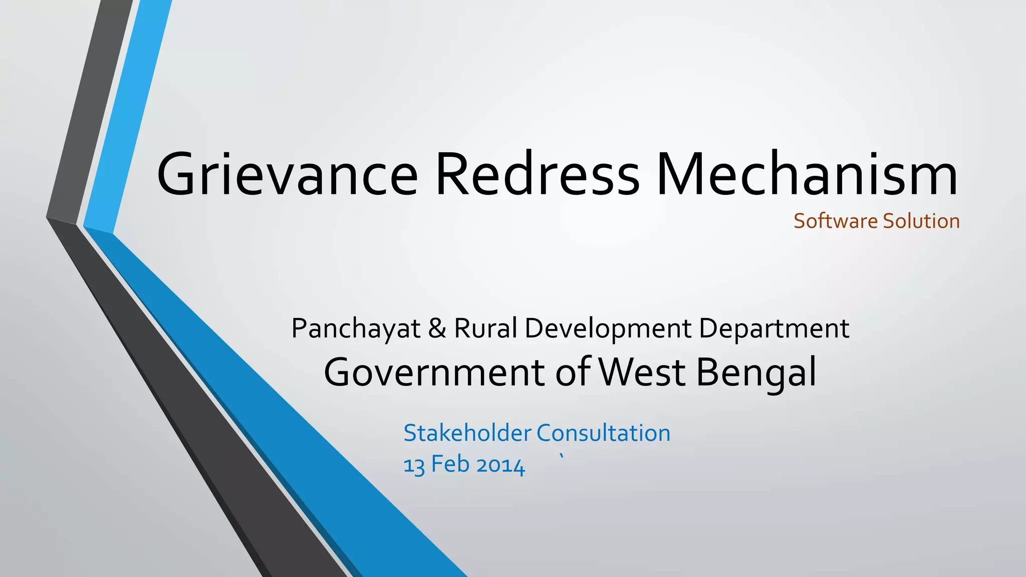 Grievance Redressal Management System Presentation | PPTX