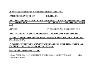 Gr notes on chatfield memo of points and authorities oct 17 2002 | PDF