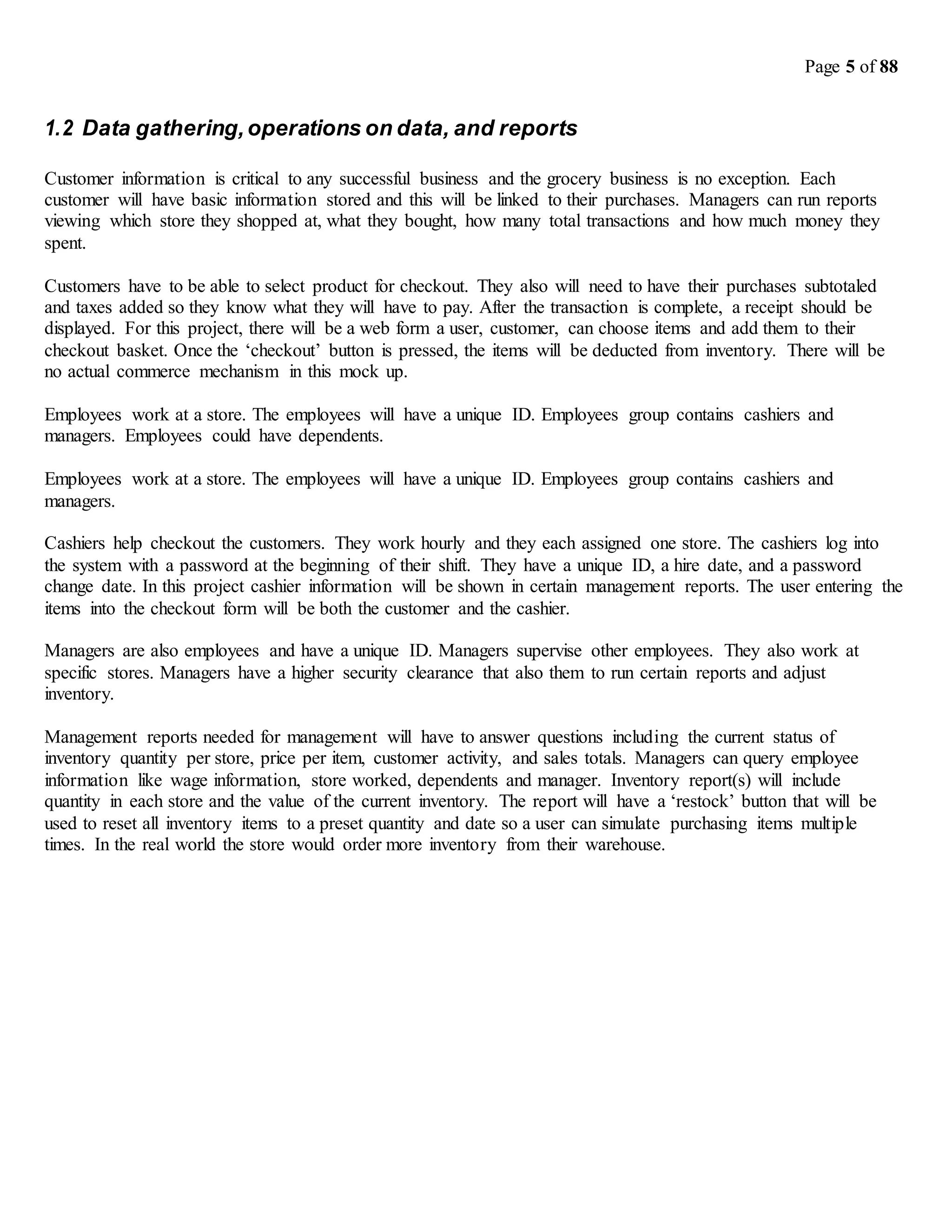 Grocery store-project | DOCX