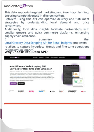 Grocery Price Comparison API for maximizing Retail Insights.pptx