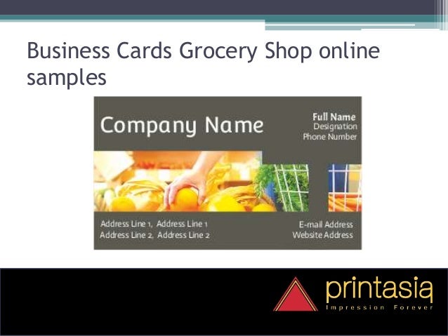 Grocery shop visiting card Printasia