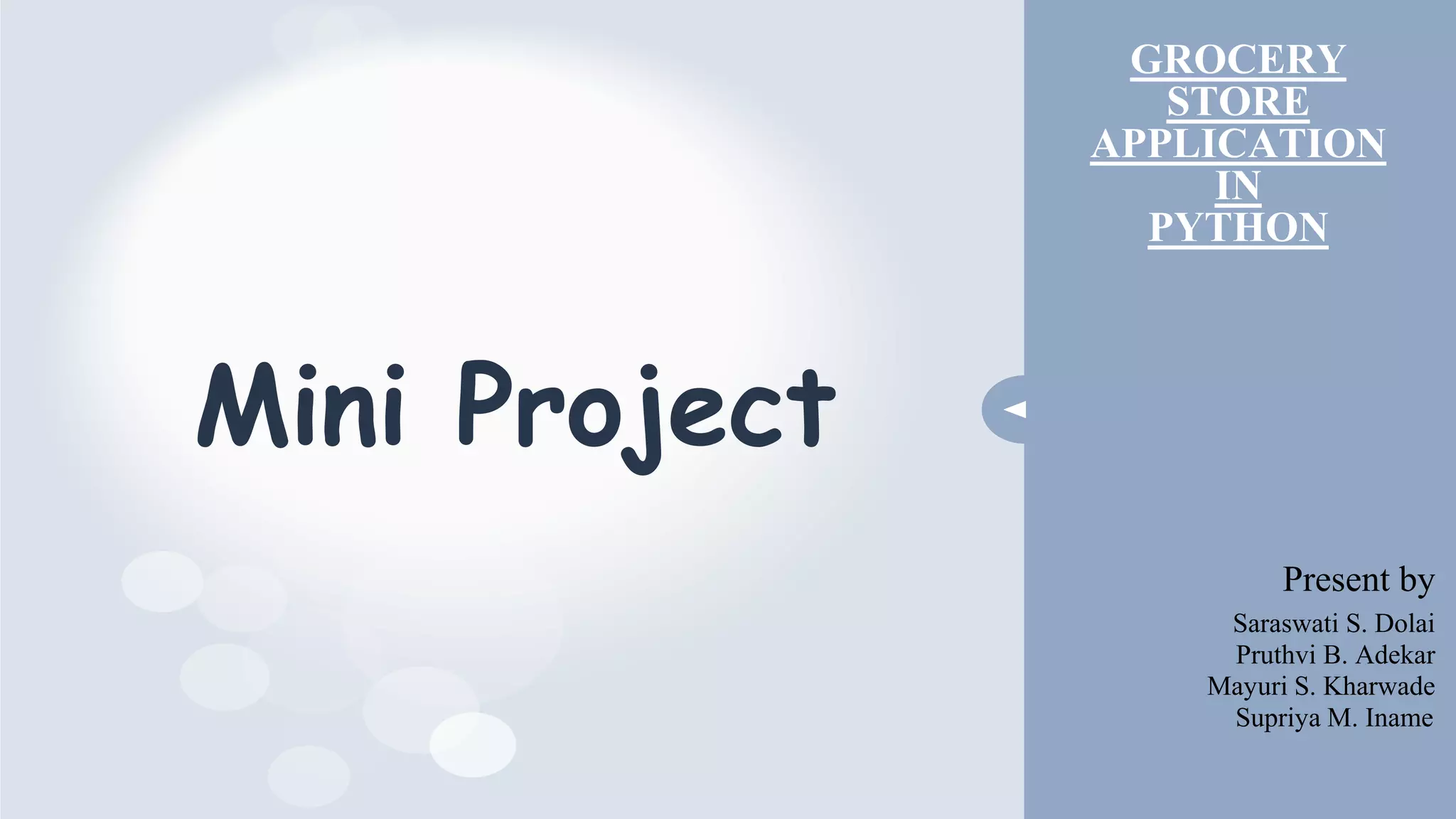 Grocery Store Application in Python.pptx