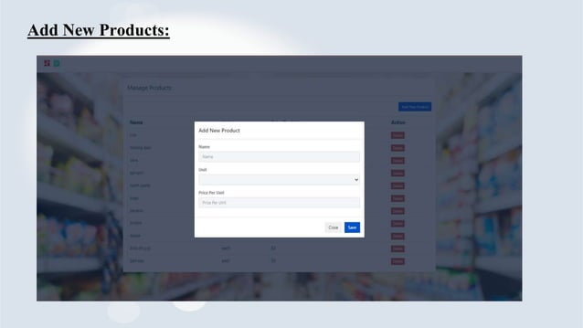Grocery Store Application In Python Pptx