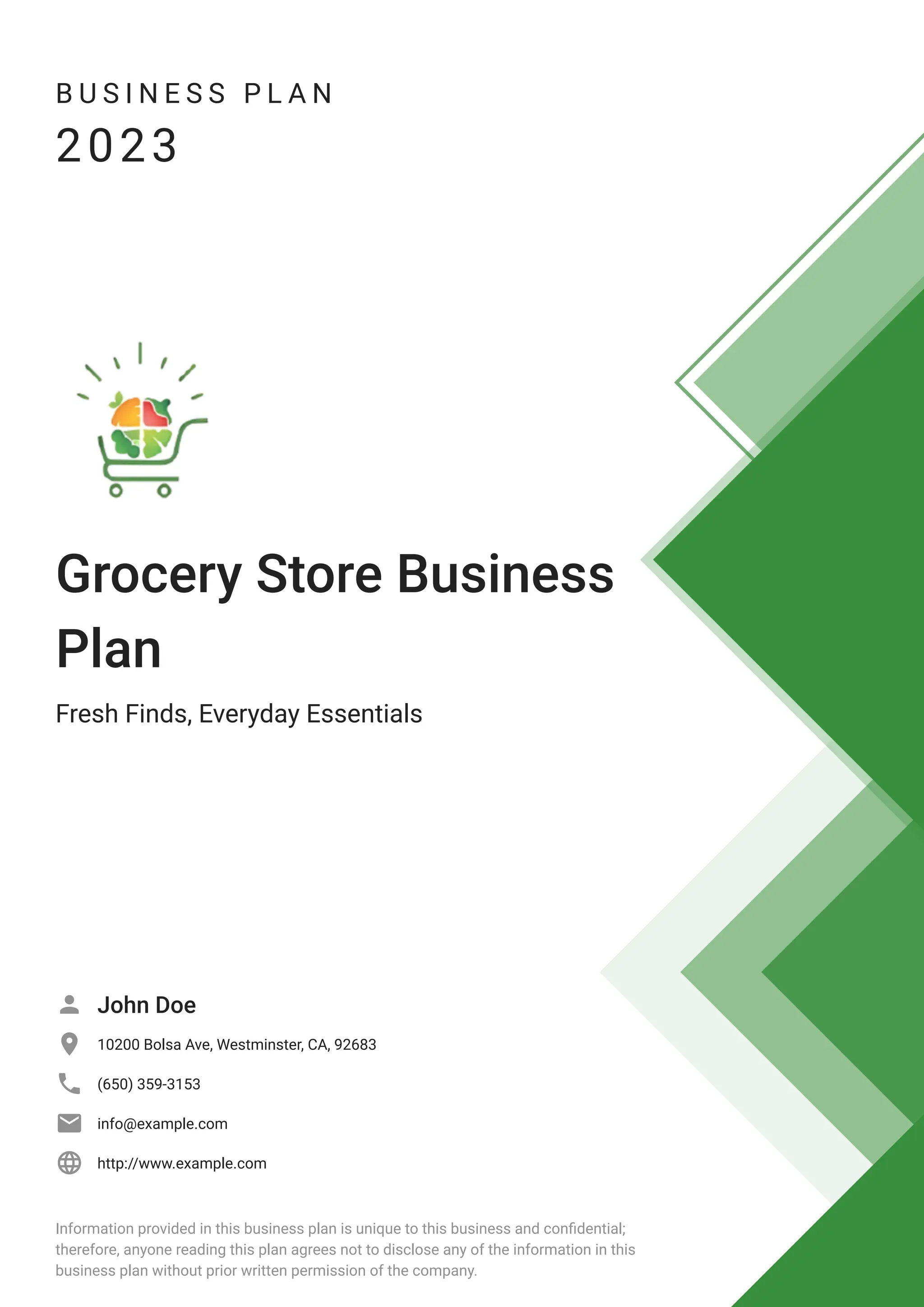 Grocery Store Business Plan Example. pdf | PDF
