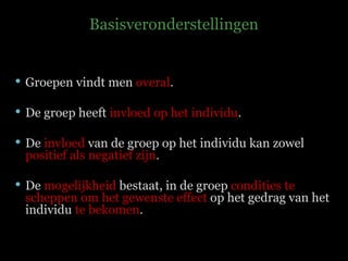 Inleiding in de groepsdynamica | PPT