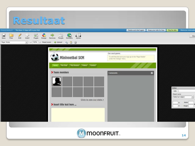 Groepswerk Moonfruit | PPT