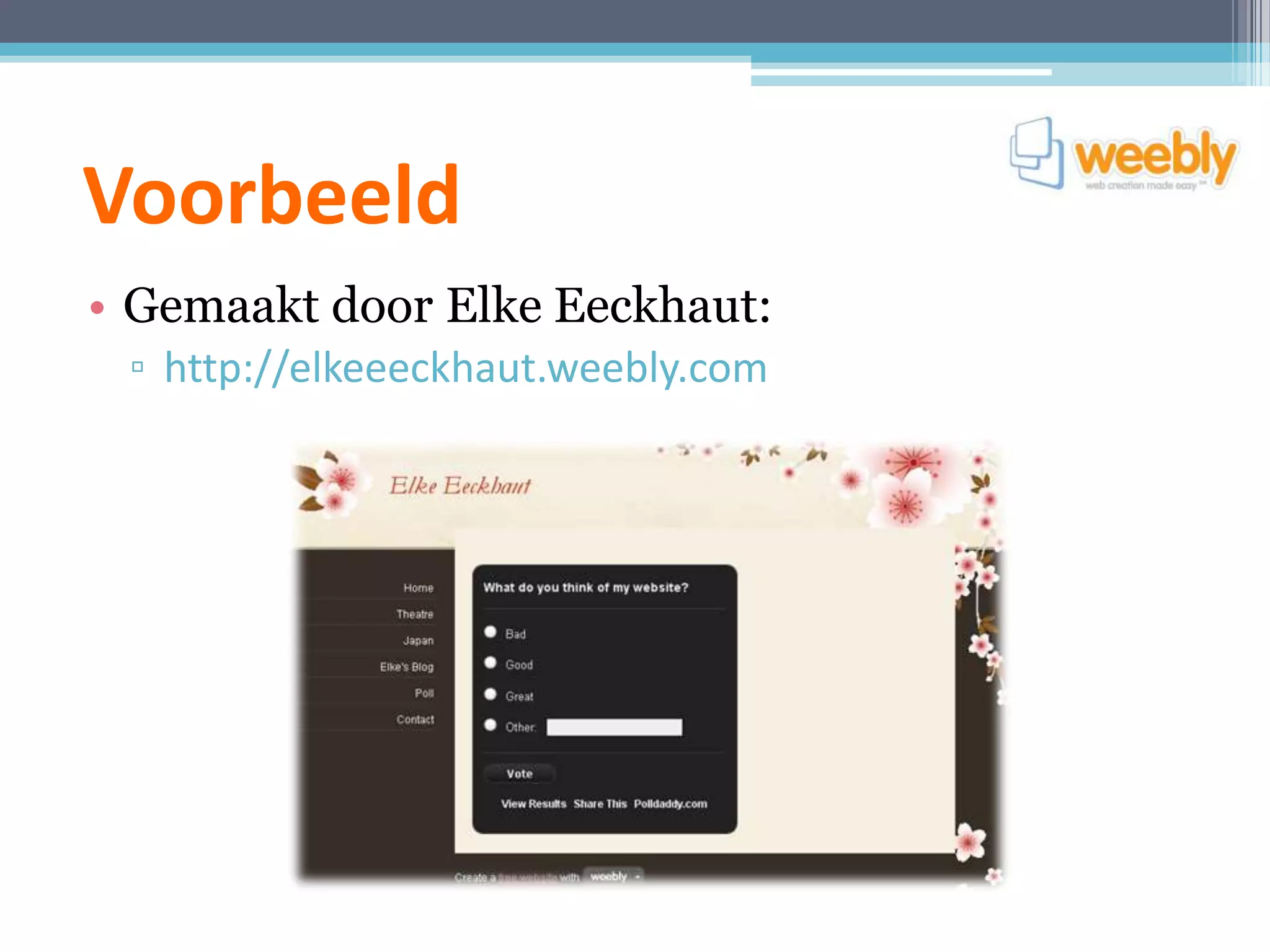 Groepswerk weebly ppt | PPTX