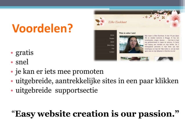 Groepswerk weebly ppt | PPTX