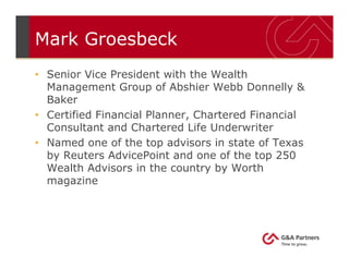 Financial Planning: Building Your Wealth - webinar | PDF