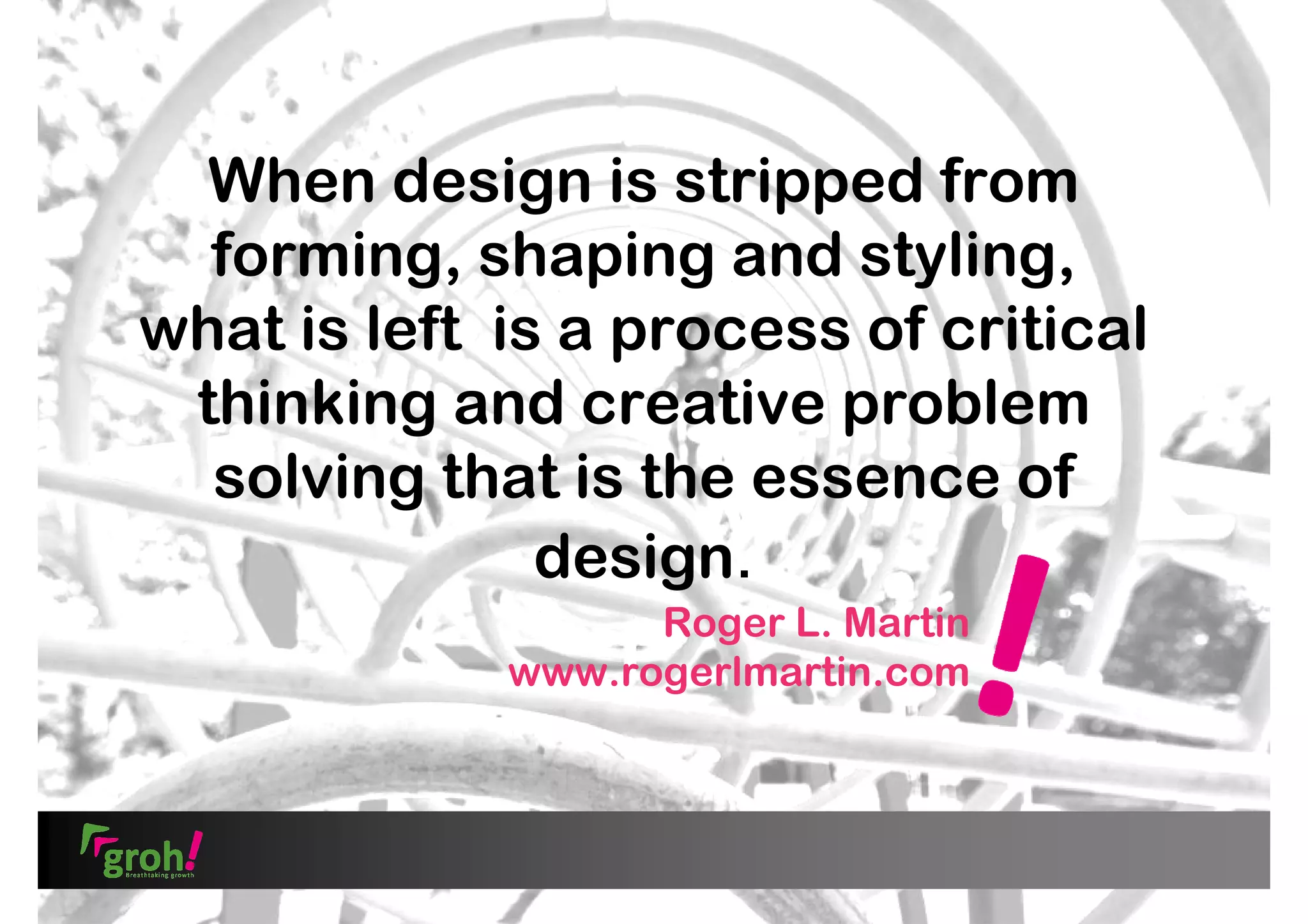 groh! innovation 5 quotes on design thinking | PDF