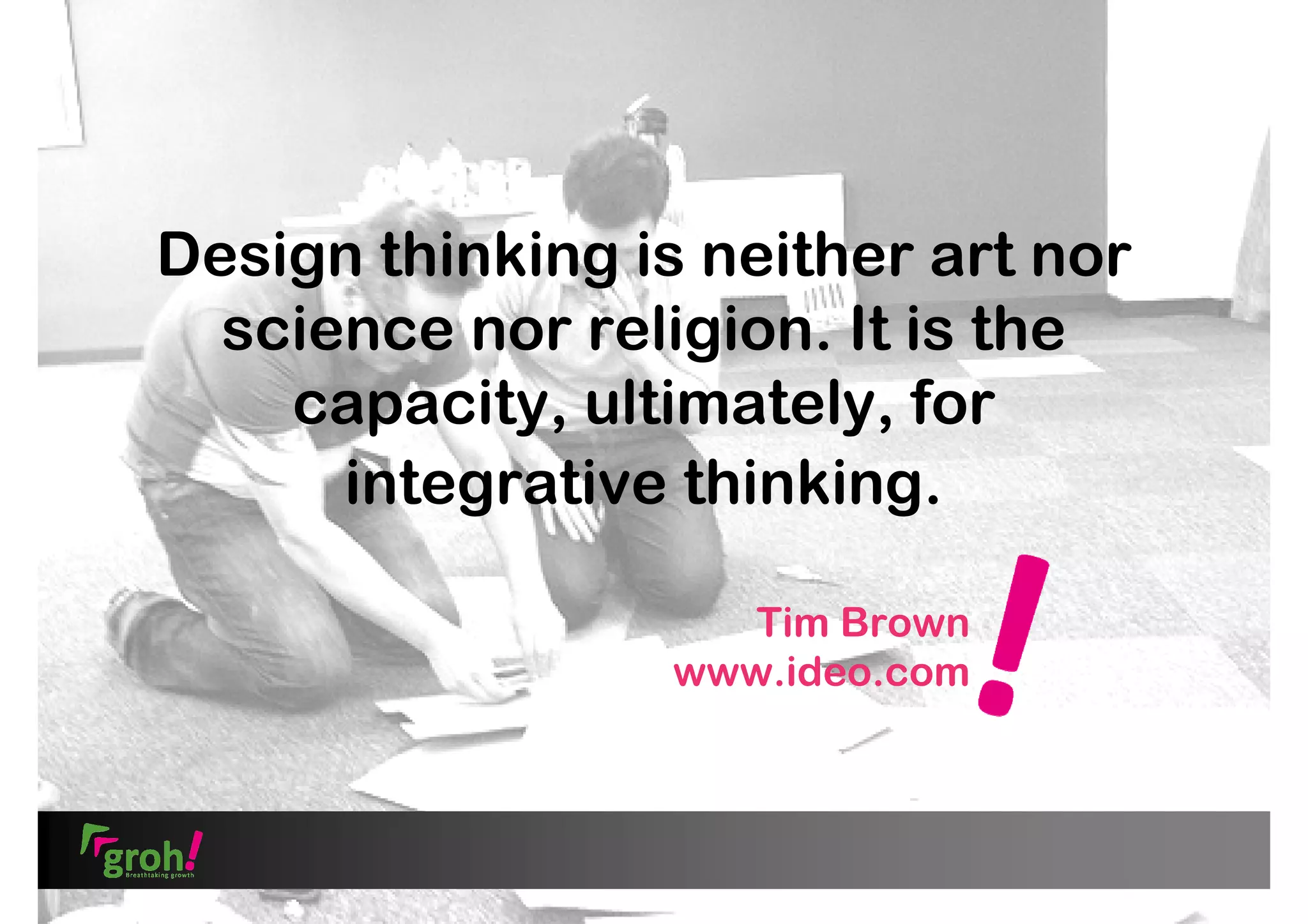 groh! innovation 5 quotes on design thinking | PDF