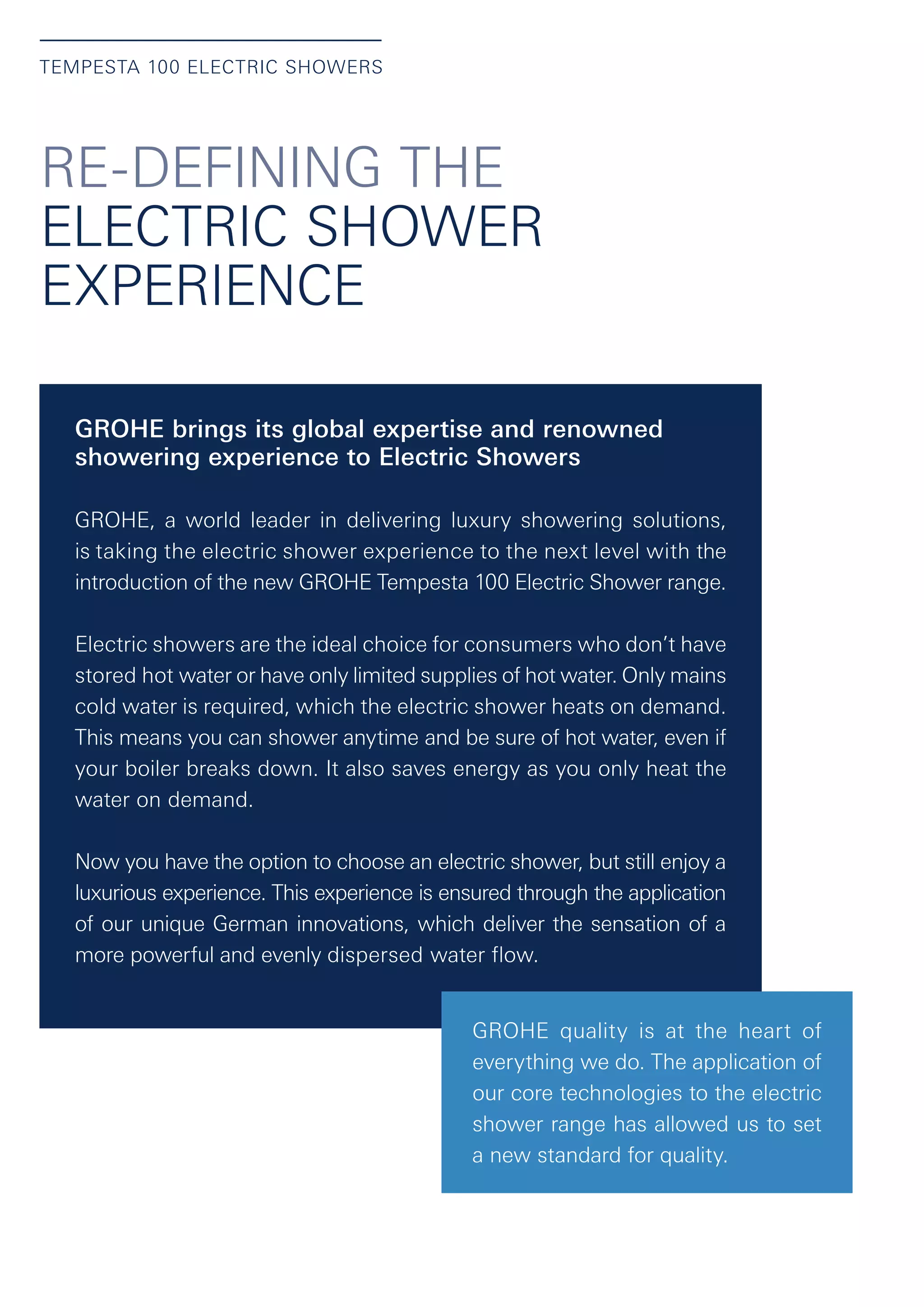 Grohe Electric Showers 2016 | PDF