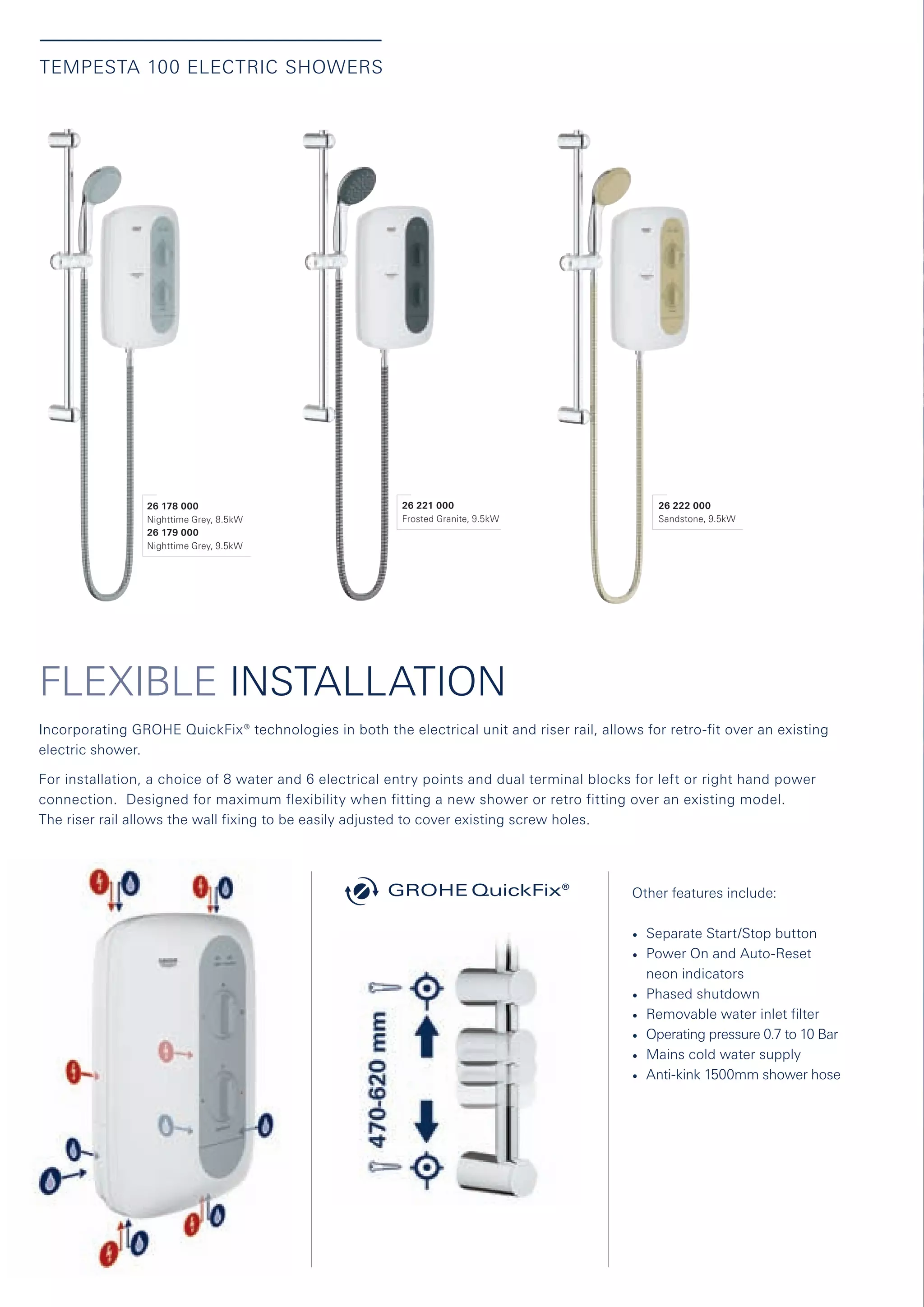 Grohe Electric Showers 2016 | PDF