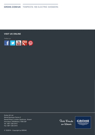 Grohe Electric Showers 2016 | PDF