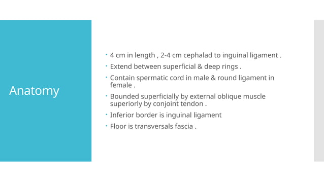 Groin Hernias types history and operations | PPT