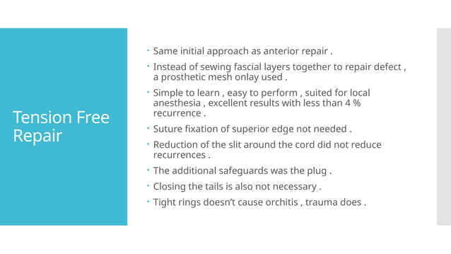 Groin Hernias types history and operations | PPT