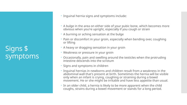 Groin Hernias types history and operations | PPT