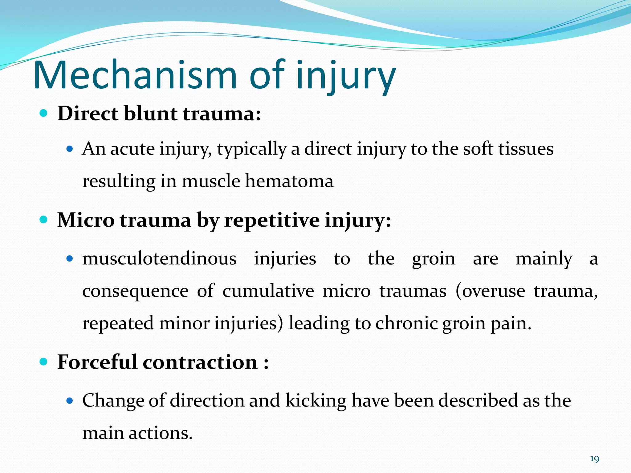 groin injuries.pdf | Death, Injury, or Military Conflict | Sensitive Topics