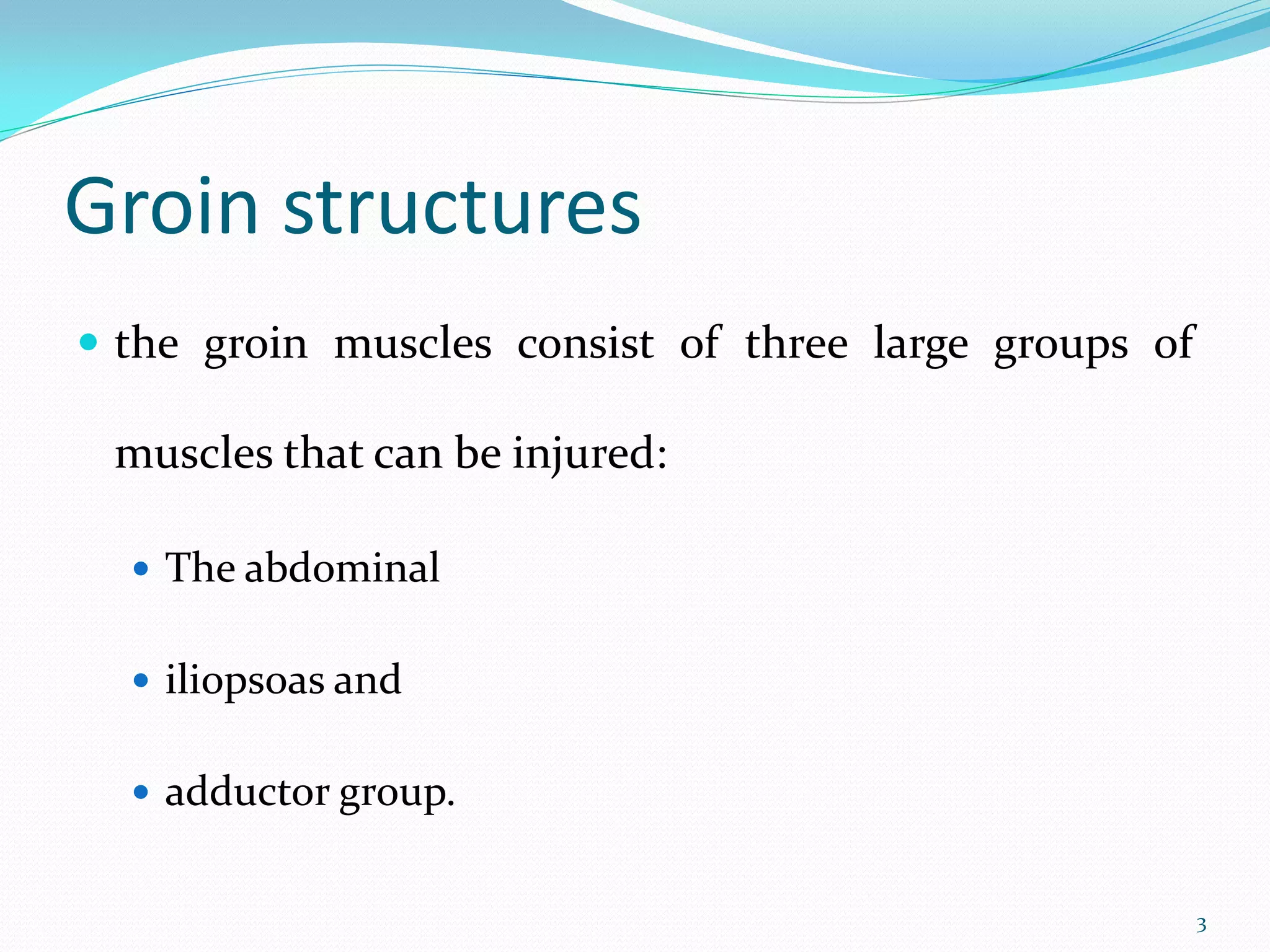 groin injuries.pdf | Death, Injury, or Military Conflict | Sensitive Topics
