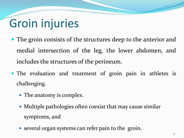 groin injuries.pdf | Death, Injury, or Military Conflict | Sensitive Topics