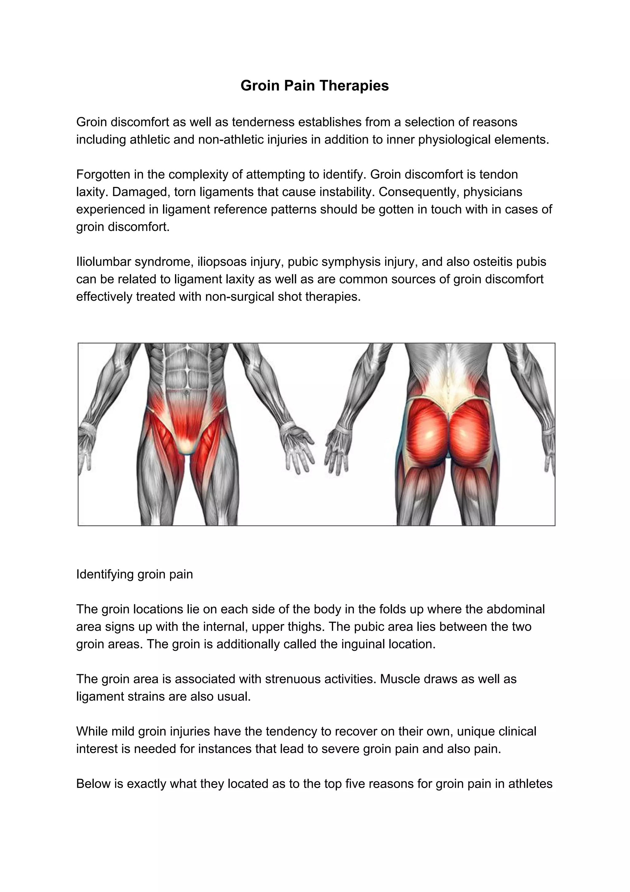 Groin pain therapies | PDF
