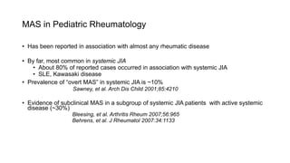 Macrophage Activation Syndrome in SJIA - Alexei Grom | PPTX