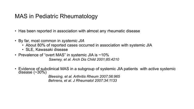 Macrophage Activation Syndrome in SJIA - Alexei Grom | PPTX | Blood ...