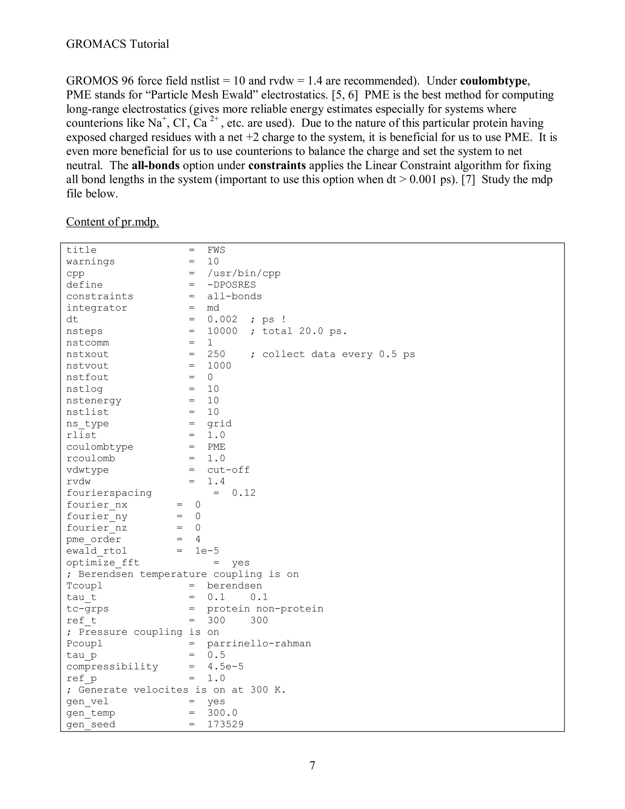 Gromacs Tutorial | PDF