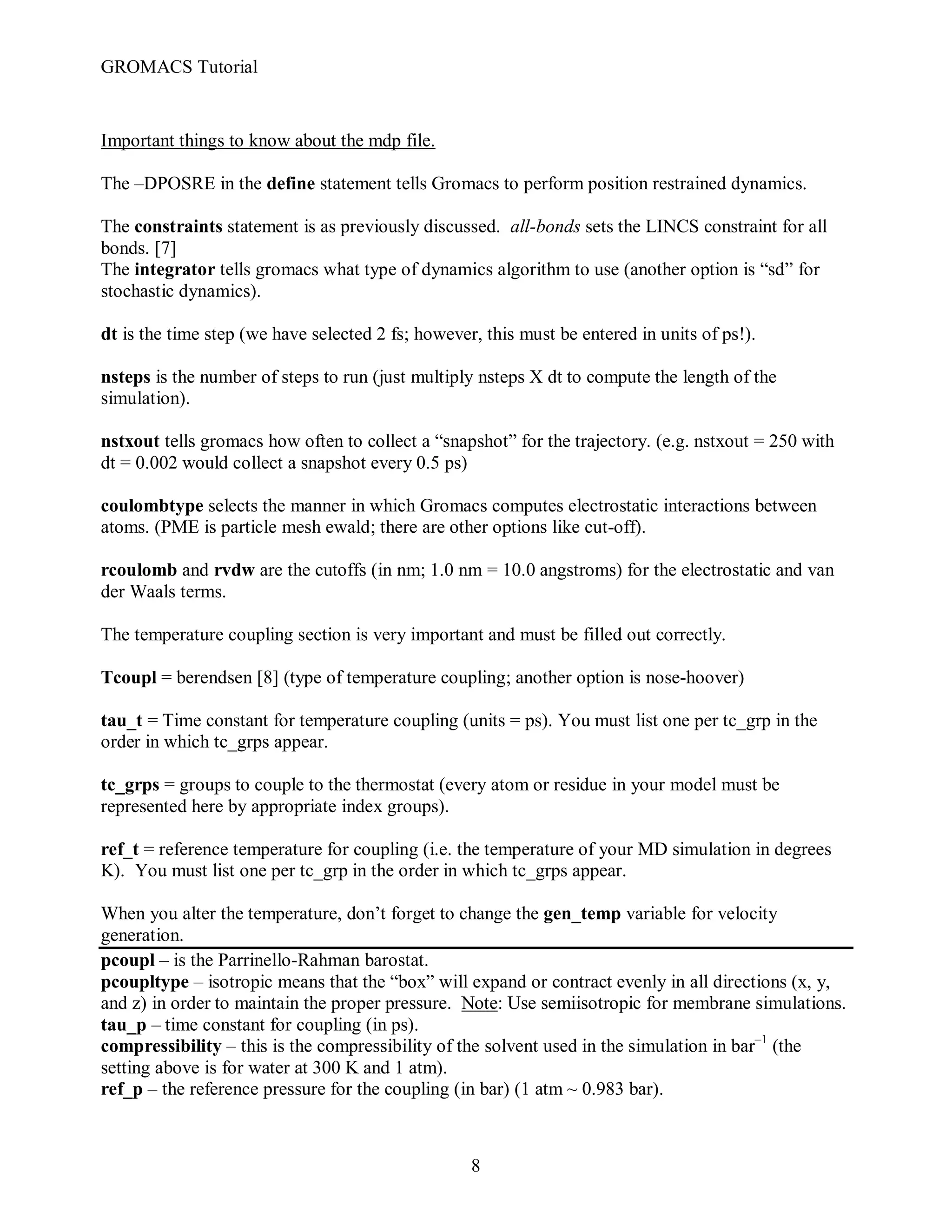 Gromacs Tutorial | PDF