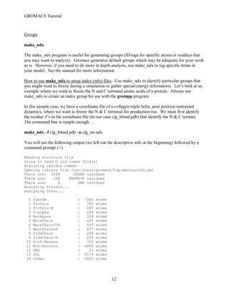 Gromacs Tutorial | PDF