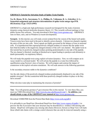 Gromacs Tutorial | PDF