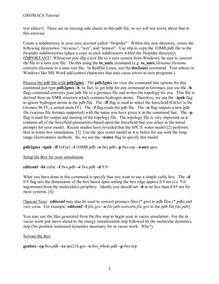 Gromacs Tutorial | PDF