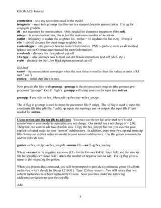 Gromacs Tutorial | PDF