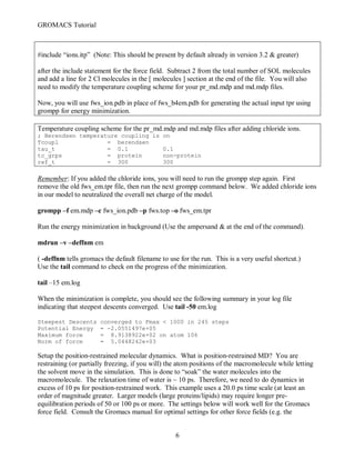 Gromacs Tutorial | PDF