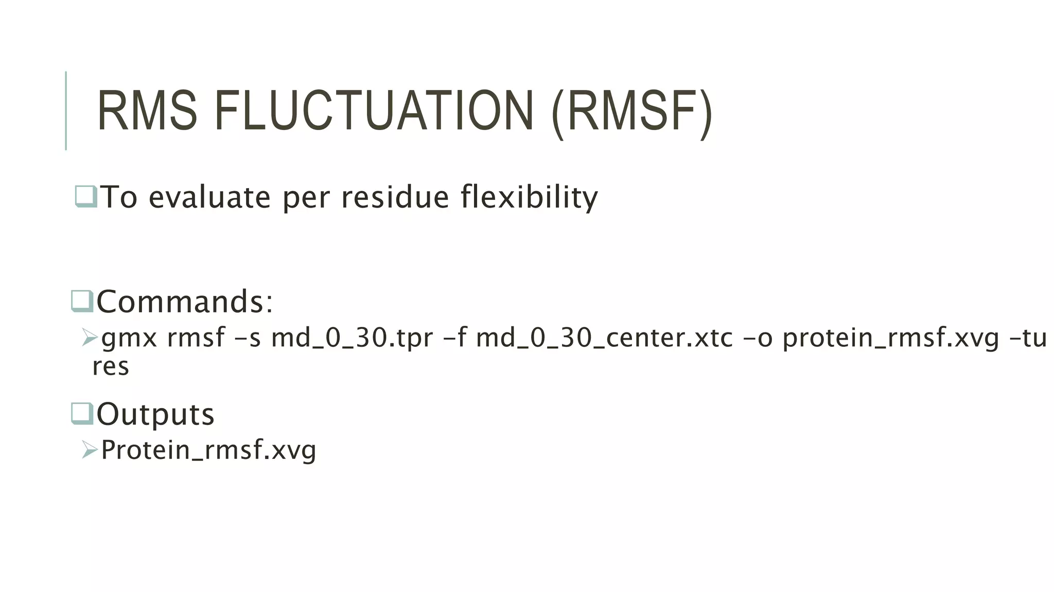 GROMACS Tutorial - Introduction, Procedure & Data Analysis | PPTX ...