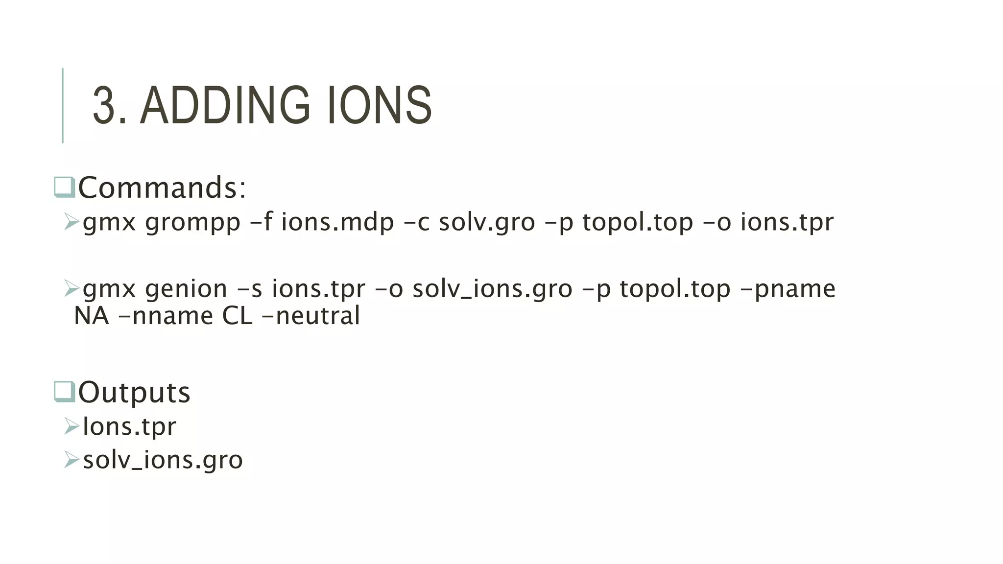 GROMACS Tutorial - Introduction, Procedure & Data Analysis | PPTX